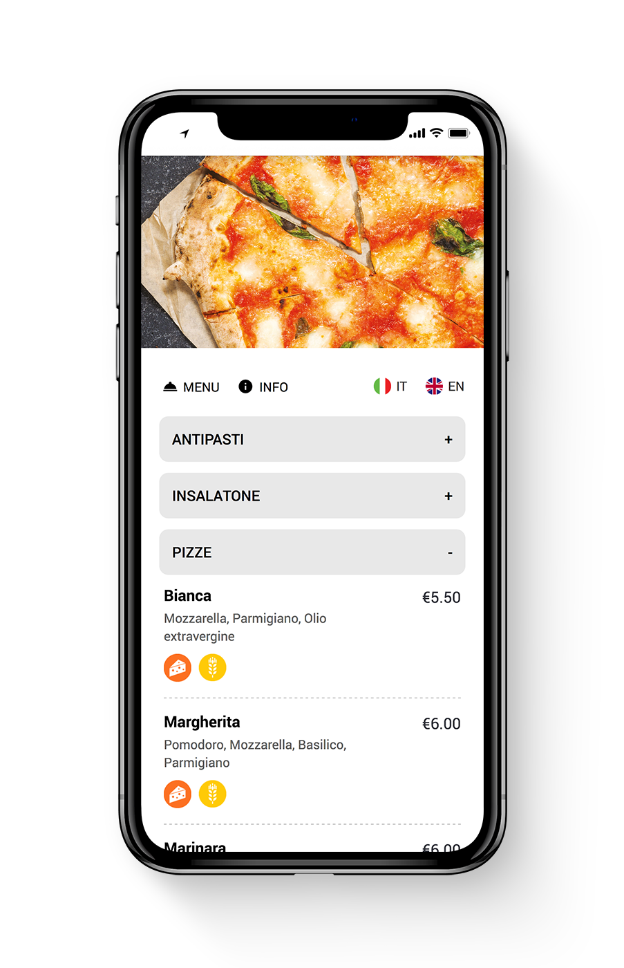 Menu digitale per bar, ristoranti, pizzerie, etc. - eMenu Digital
